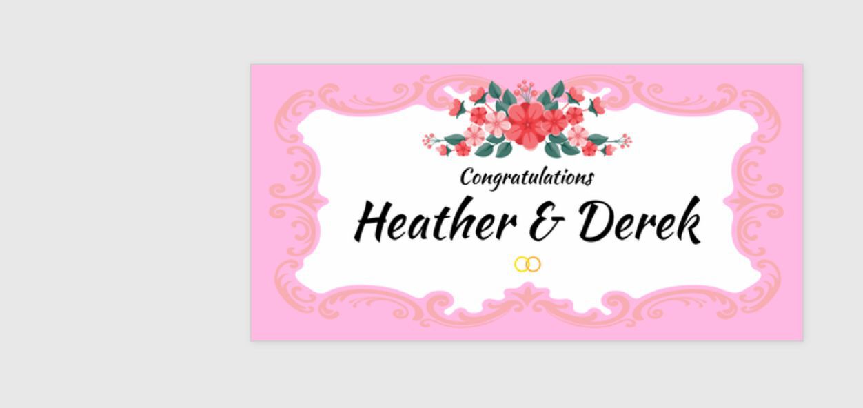 Wedding Banners - Free Design Templates | 48HourPrint